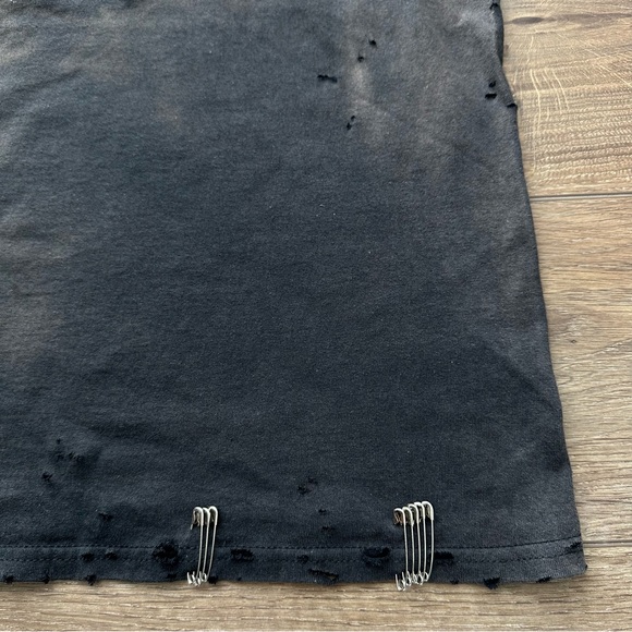 Gildan | Tops | Bauhaus Goth Punk Destroyed Safety Pin Tshirt | Poshmark